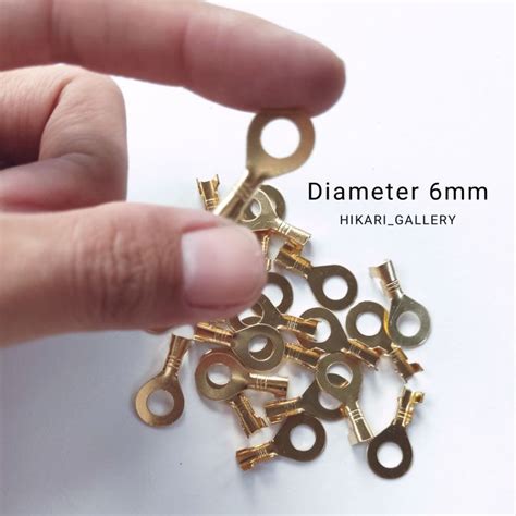 Skun Soket Bulat Gepeng Diameter Mm Skun Soket Konektor Kabel Emas Bulat Diameter Mm Cm