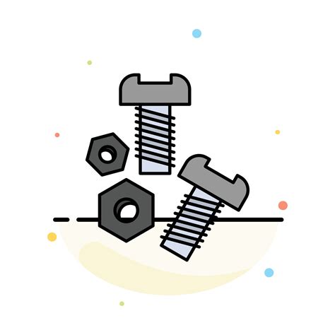 Bolt Nut Screw Tools Abstract Flat Color Icon Template 17992080 Vector