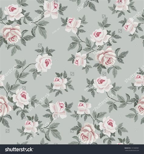 Seamless Vintage Flower Pattern Stock Vector Royalty Free 191940581