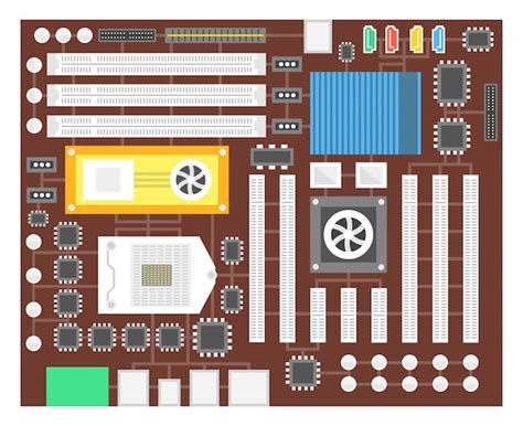 Premium Vector Circuit Board Electronic Computer Hardware Processor