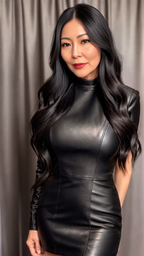 Shiny Clothing Latex Leather Pvc Leather Outfits Women Leather Dress Fashion Beautiful Asian