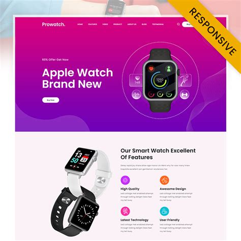 Prowatch Single Product Landing Page Elementor Wordpress Theme Codezeel