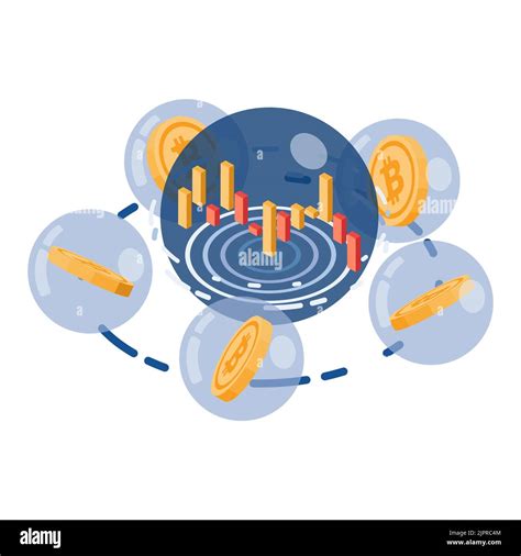 Bitcoin Inside Bubble Stock Vector Images Alamy
