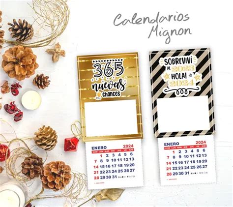 Kit Imprimible Calendario 2023 Mignon Año Nuevo 2