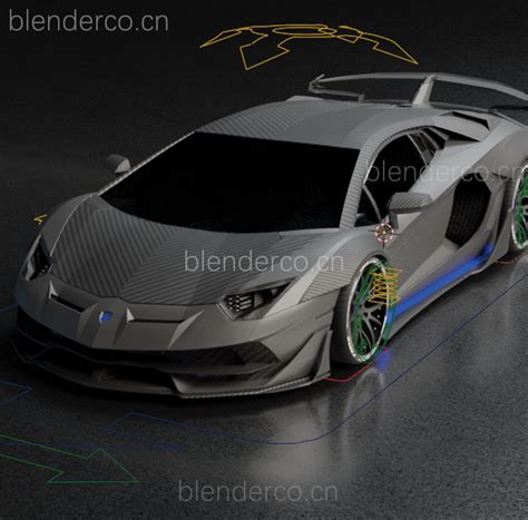 跑车赛车 Blender布的