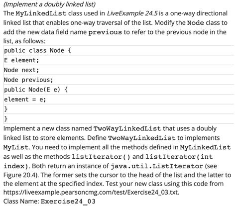 Solved Implement A Doubly Linked List The Mylinkedlist
