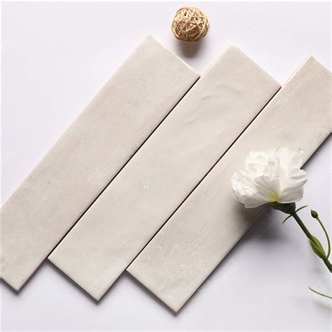 Wholesale Foshan Supplier 2x10 Wavy Surface Ceramic Beige Subway