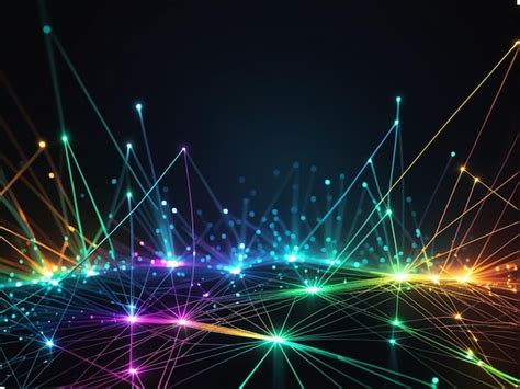 Premium Photo Abstract Technology Background With Illuminated Fiber