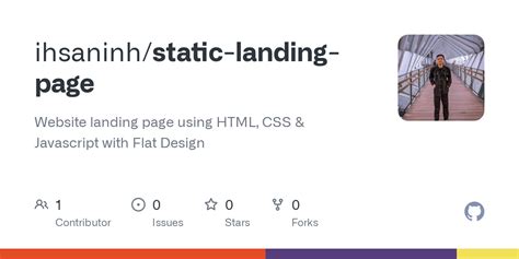 github ihsaninh static landing page website landing page using html