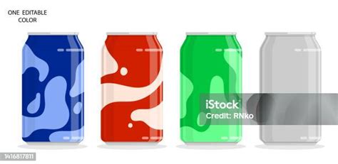 청량 음료를위한 알루미늄 캔 세트 항아리에 칵테일과 소다를 보관합니다 흰색 배경에 고립 된 플랫 만화 벡터 Gin Tonic에