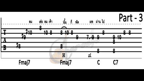 Tab เพลง ลม ~ หนุ่ม กะลา Fingerstyle Guitar Youtube