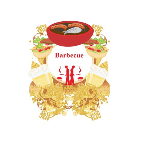 Hình ảnh Tiệc Nướng Cổ điển Mời Bia Xiên Hình Bóng Vectơ PNG Bia