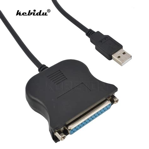 Kebidu 1pcs High Quality USB To 25 Pin DB25 Parallel Port Cable USB To 25 Pin DB25 Parallel