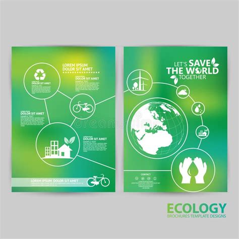 Brochure Template Environment Concept Let`s Save The World Together