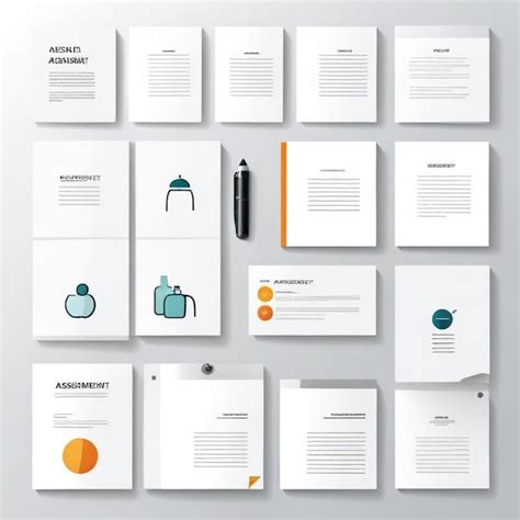 Assignment Vector Set White Background Isolated A High Quality