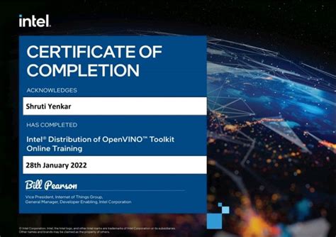 shruti yenkar on linkedin training intel