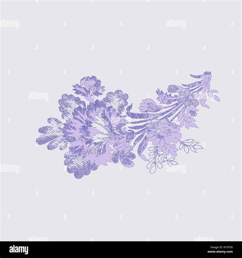 Beautiful Hand Drawn Flowers Bouquet Stock Photo Alamy