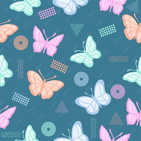 Mignon Chibi Papillon Insectes Bonbons Doux Coloré Modèle Sans Couture