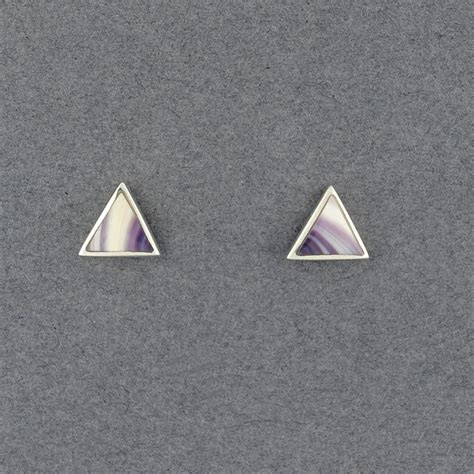 Wampum Triangle Post Earring Green River Silver Co