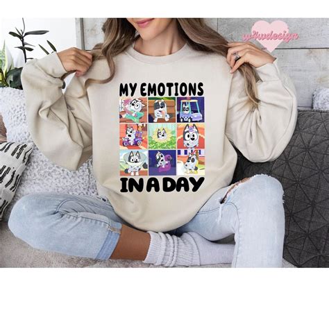 My Emotions In A Day Shirt Muffin Sweatshirt Bluey Muffin Etsy Australia