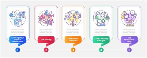 Premium Vector Ptsd Coping Strategies Rectangle Infographic Template