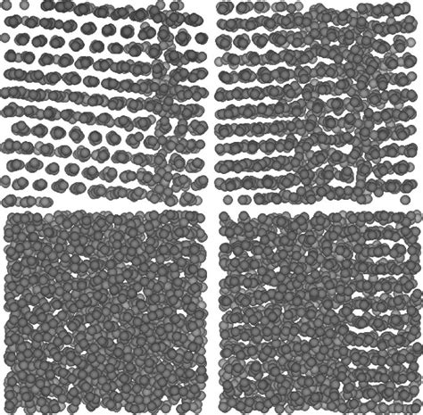 Snapshots Looking Down The Flow Direction Shear Gradient Top To Bottom