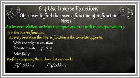 6 4 inverse functions