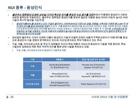 스마트 Uiux 기술 및 산업 동향 Pptx