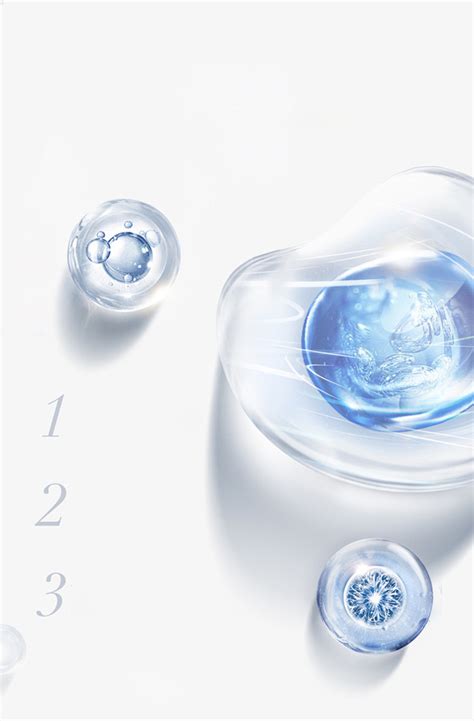 美妆成分护肤品分子素材