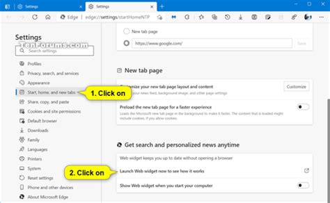 How To Turn On Or Off Microsoft Edge Web Widget In Windows 10 Tutorial