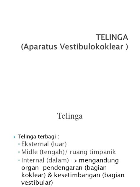 PDF Histologi Indera Pendengaran DOKUMEN TIPS