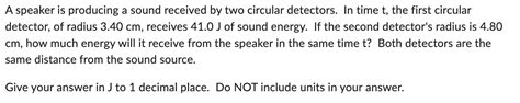 Solved A Speaker Is Producing A Sound Received By Two Chegg