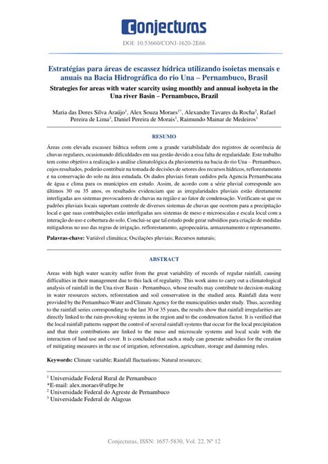 Pdf Estratégias Para áreas De Escassez Hídrica Utilizando Isoietas