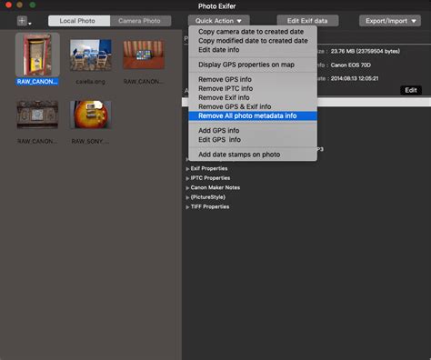 Remove And Edit Metadata Or Exif Data From Raw Photos On Mac