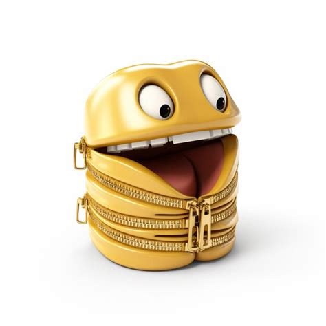 Premium Ai Image Zippermouth Face Emoji On White Background High
