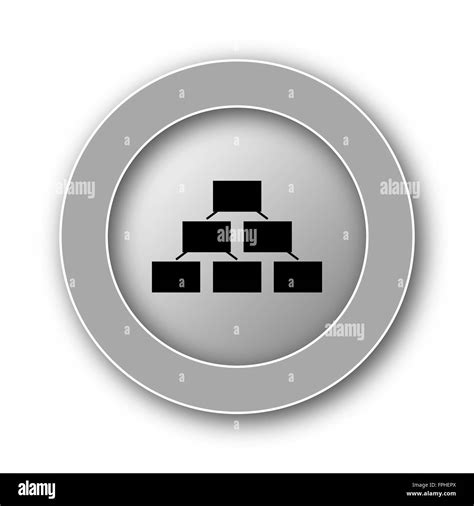 Organizational Chart Icon Internet Button On White Background Stock