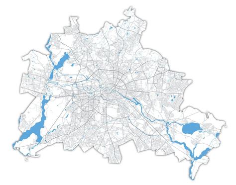 柏林地图 街道水景的柏林市海报详细地图 向量例证 插画 包括有 设计 街市 高速公路 海报 途径 189780414