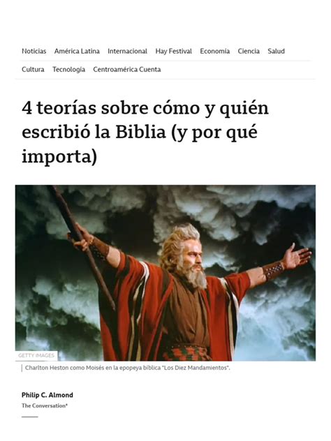 Semana Santa 4 Teorías Sobre Cómo Y Quién Escribió La Biblia Y Por