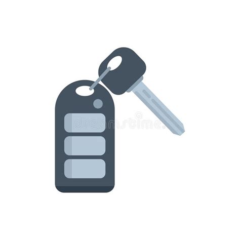 Car Key With Remote Control Hanging On Ring Stock Illustration Illustration Of Auto Lock
