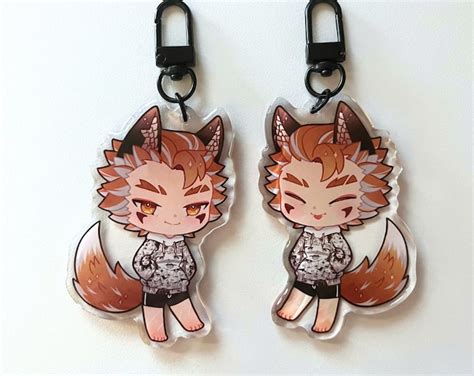 Tpof Fox Btd Ren Hana Ugly Hoodie Acrylic Charm Keychain Etsy