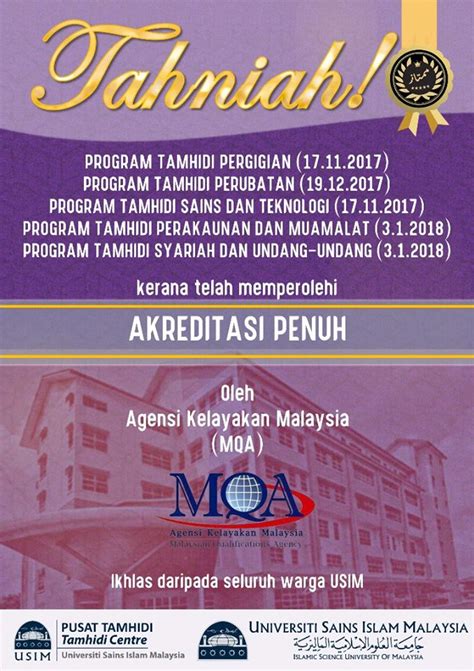 Sijil Akreditasi Penuh Mqa Tamhidi