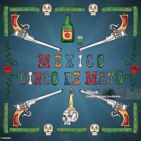 그림 30 Cinco 드 마요네즈 축하의 멕시코 테마에 디자인 공휴일에 대한 스톡 벡터 아트 및 기타 이미지 공휴일 두개골