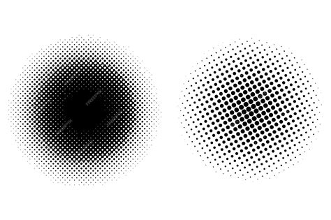 Premium Vector Halftone Circles Halftone Dot Pattern