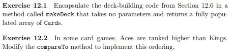 Solved Exercise Encapsulate The Deck Building Code From Chegg