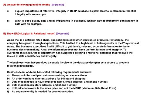 Solved A Answer Following Questions Briefly 20 Points I