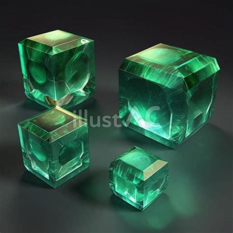 Free Vectors Emerald Cube