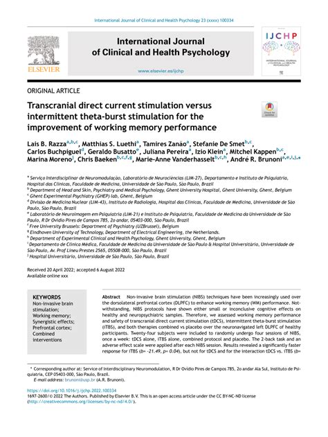 Pdf Transcranial Direct Current Stimulation Versus Intermittent Theta Burst Stimulation For