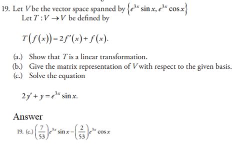 Solved Solve Using Linear Algebra I Need Part C Only Dont