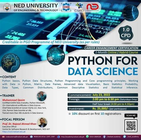 Hands On Python For Datascienc Two Months Physical Online Course