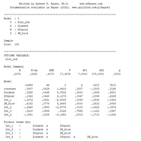 Difference Between Test Of Conditional X W And Conditional Effects R Spss
